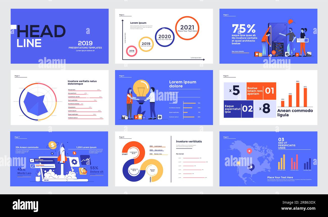 Blue infographic hi-res stock photography and images - Alamy