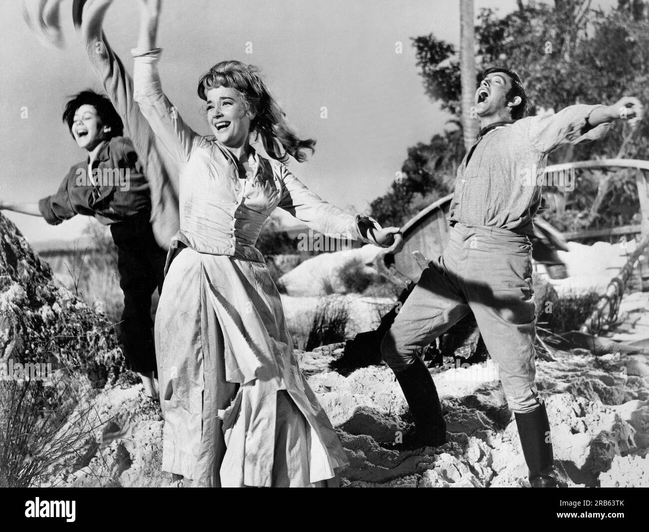 Jenny Agutter, Sylvia Sims, on-set of the British Film, "East Of Sudan ...