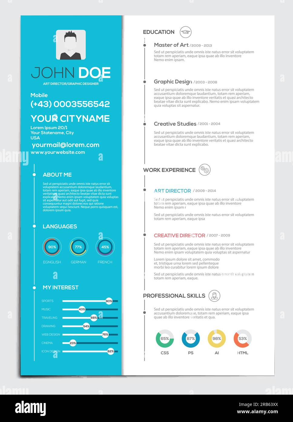 Free Infographic Resume Vectors For Download