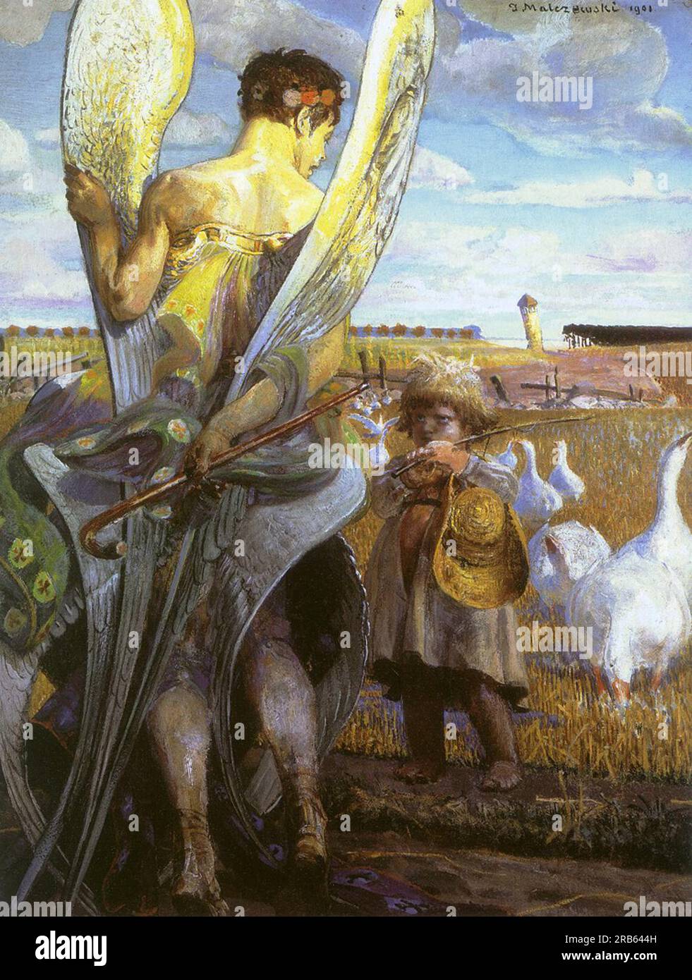 Angel, I will follow you 1901 by Jacek Malczewski Stock Photo - Alamy