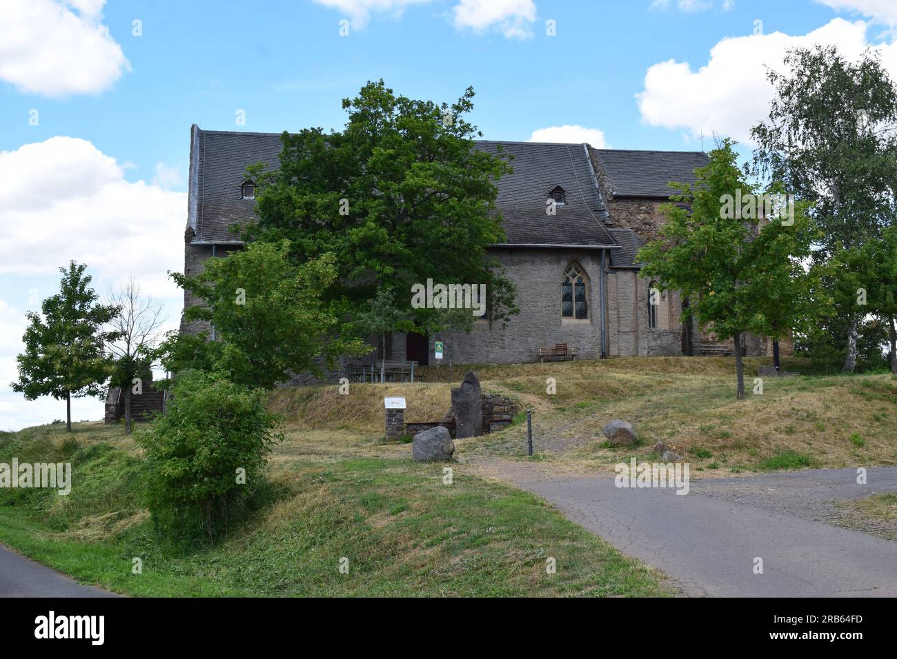 old pilgrim church Bleidenberg above Oberfell Stock Photo - Alamy