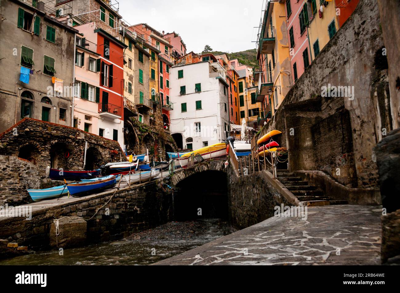 Borgo Storico di Riomaggiore or the old town and harbor of Riomaggiore ...
