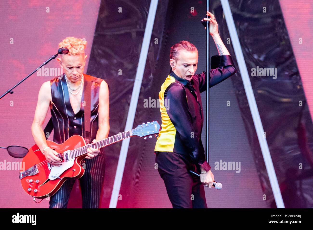 Berlin, Germany. 07th July, 2023. Frontman Dave Gahan (r) and Martin ...