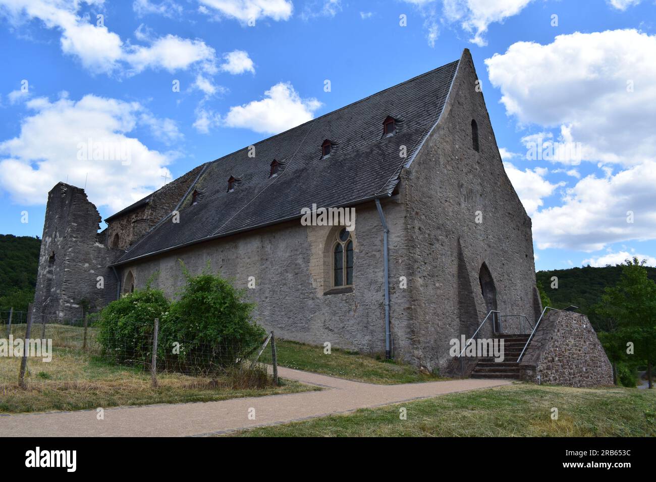 old pilgrim church Bleidenberg above Oberfell Stock Photo - Alamy