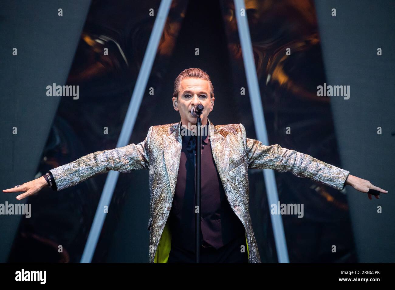 Berlin, Germany. 07th July, 2023. Frontman Dave Gahan of Depeche Mode ...