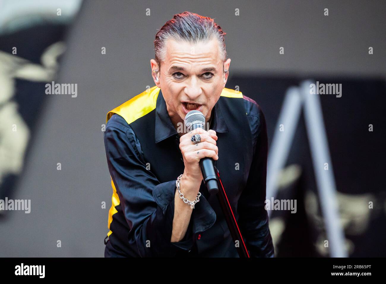 Berlin, Germany. 07th July, 2023. Frontman Dave Gahan of Depeche Mode ...