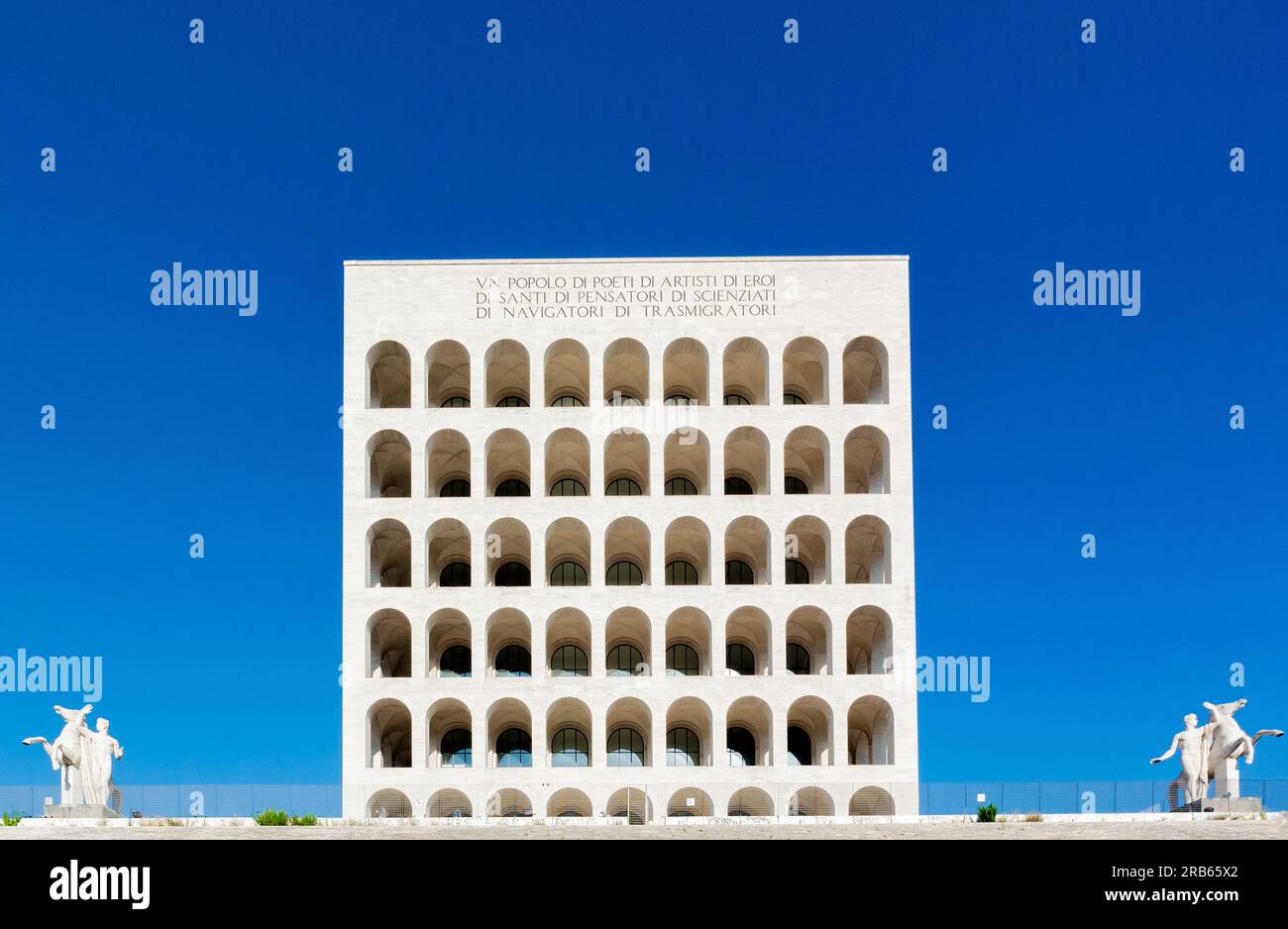 Rome, Lazio, Italy, Palazzo della Civiltà Italiana, also known as the ...