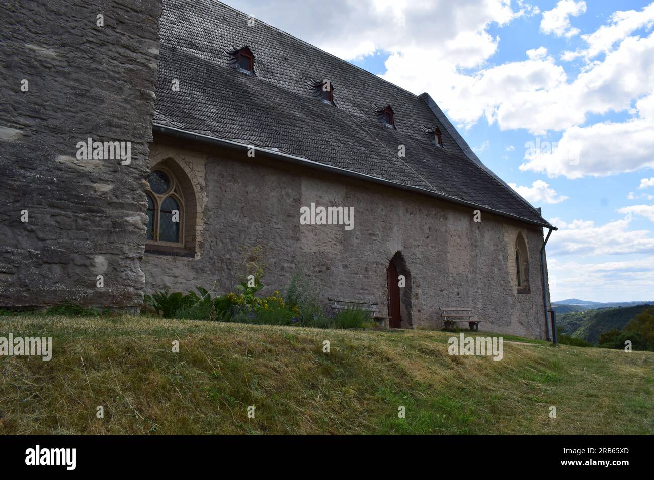 old pilgrim church Bleidenberg above Oberfell Stock Photo - Alamy