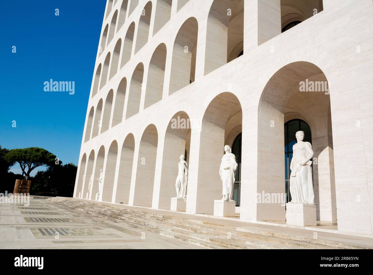 Rome, Lazio, Italy, Palazzo della Civiltà Italiana, also known as the ...
