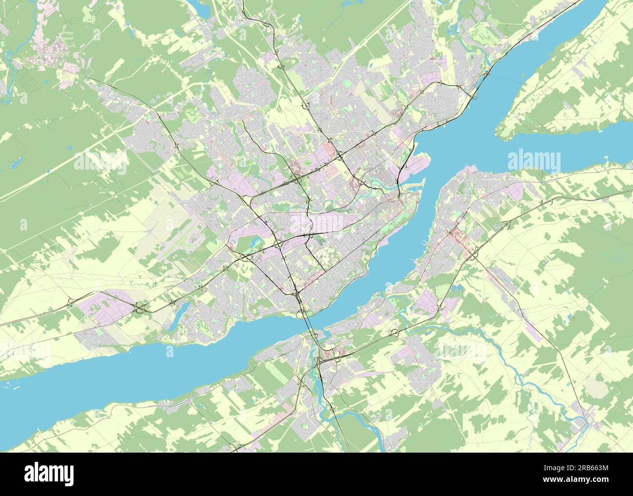 Map of quebec city hi-res stock photography and images - Alamy