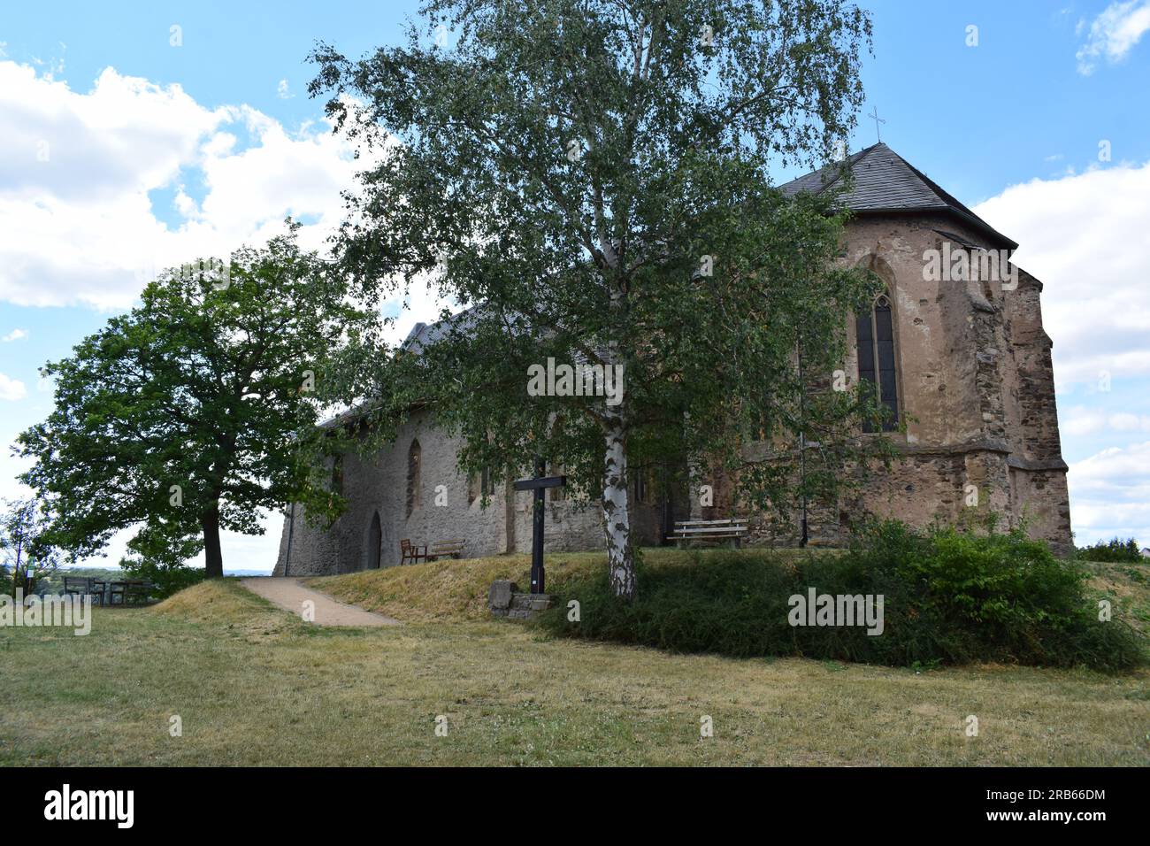old pilgrim church Bleidenberg above Oberfell Stock Photo - Alamy