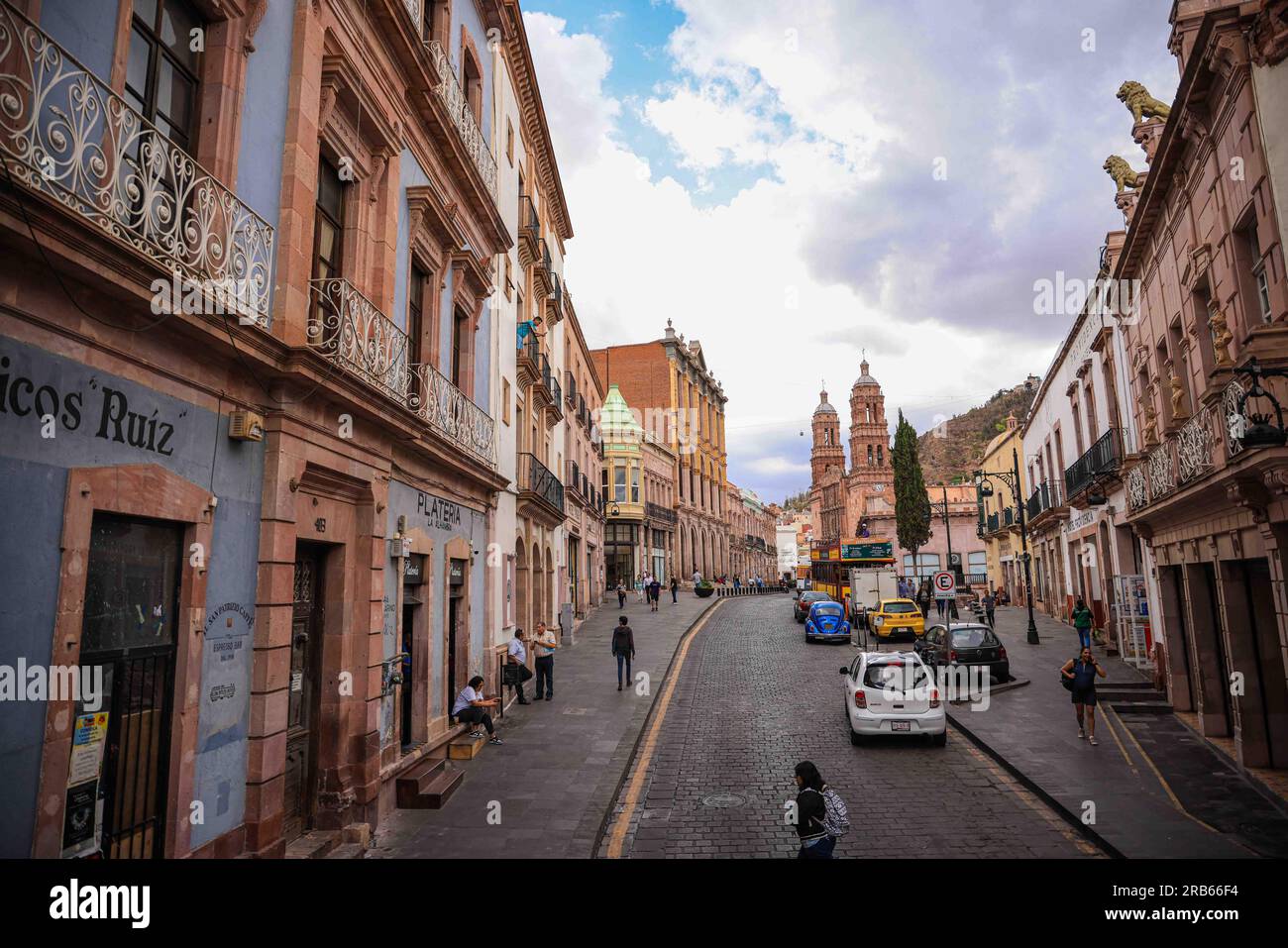 Zacatecas Mexico. Colonial zone of the capital city of the state of ...