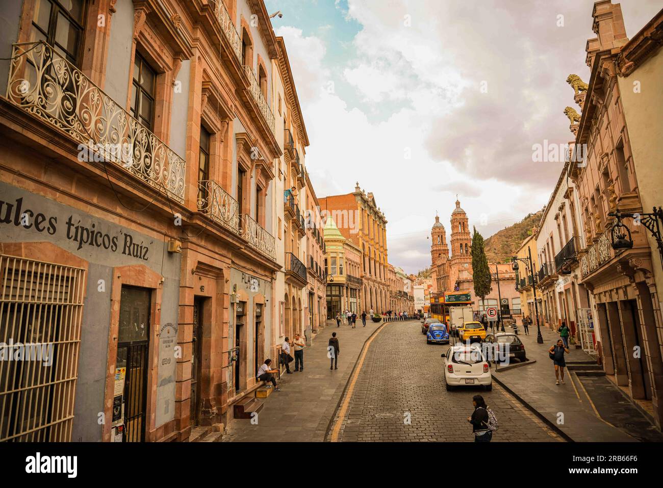 Zacatecas Mexico. Colonial zone of the capital city of the state of ...