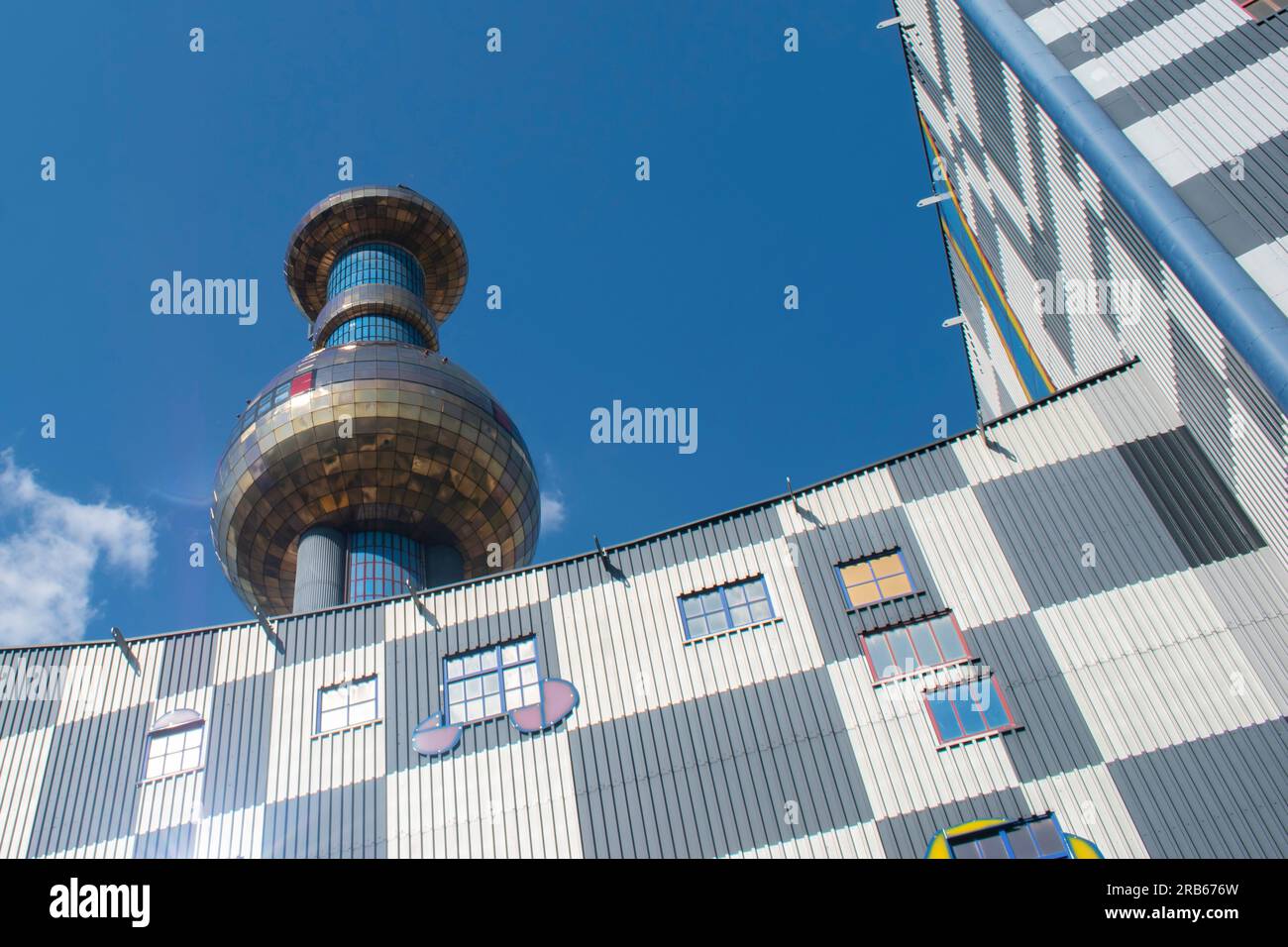 Vienna, Austria, 7 july 2023: The spittelau waste incineration factory ...
