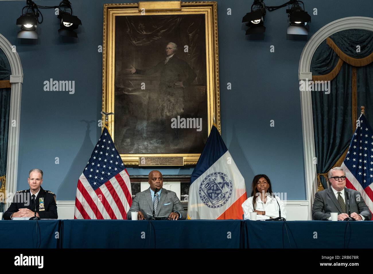 Deputy mayor for Public Safety Philip Banks III (2nd from Left) leads ...