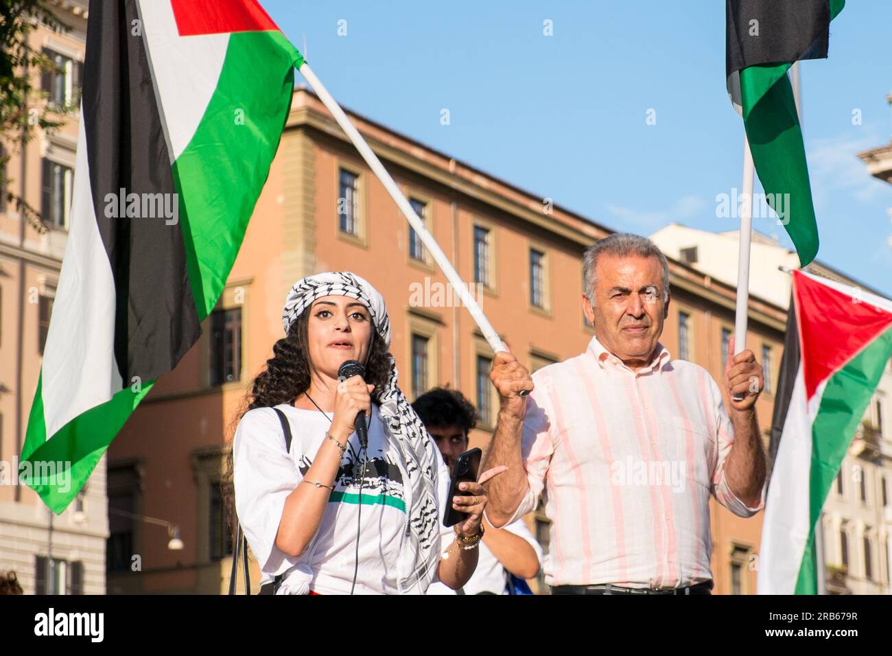 Rome, . 07th July, 2023. 07/07/2023 : Rome, Demonstration in Piazza ...