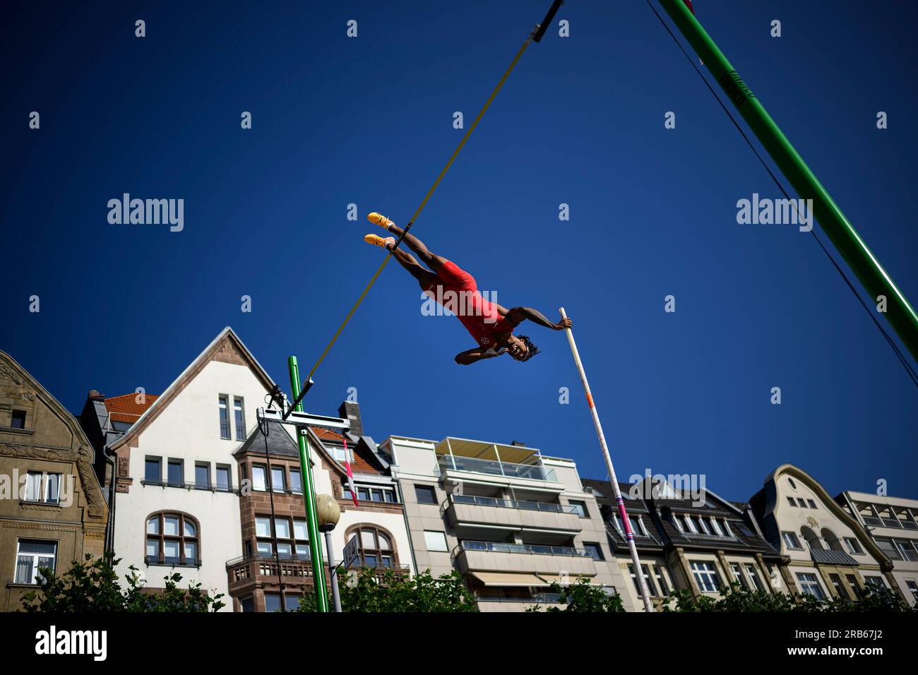 Winner Bo Kanda LITA BAEHRE (TSV Bayer 04 Leverkusen/ 1st place) action ...