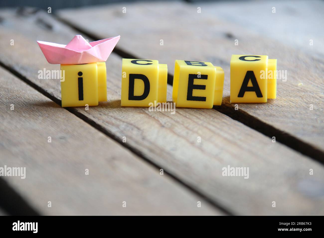 Business idea concept, word written on block Stock Photo - Alamy