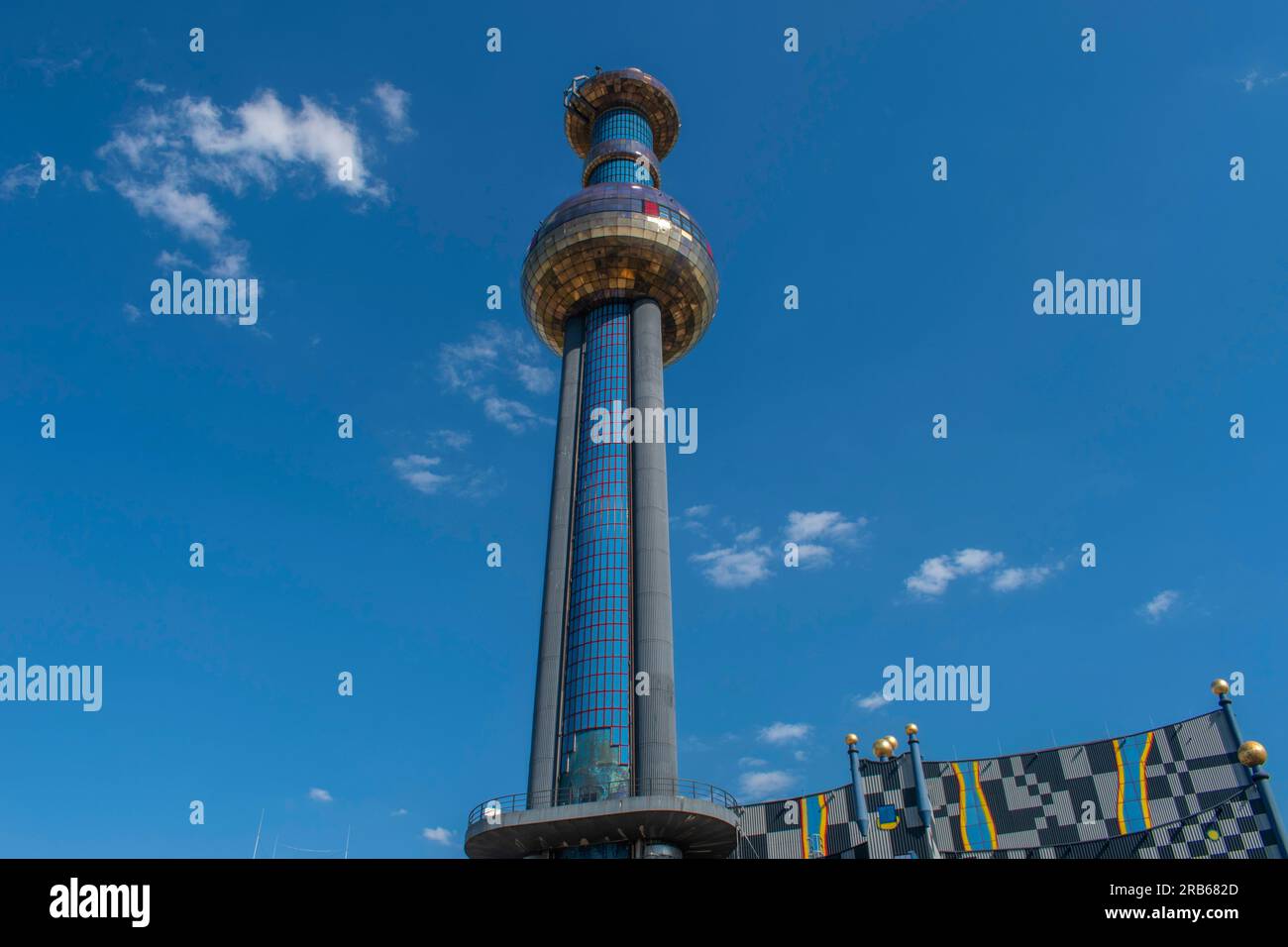 Vienna, Austria, 7 july 2023: The spittelau waste incineration factory ...