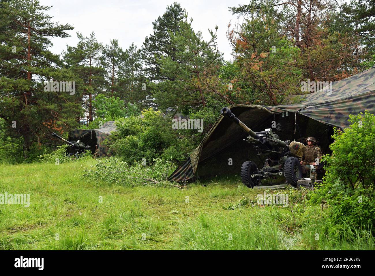 June 6, 2023 - Postojna, Slovenia - U.S. Army paratroopers assigned to ...