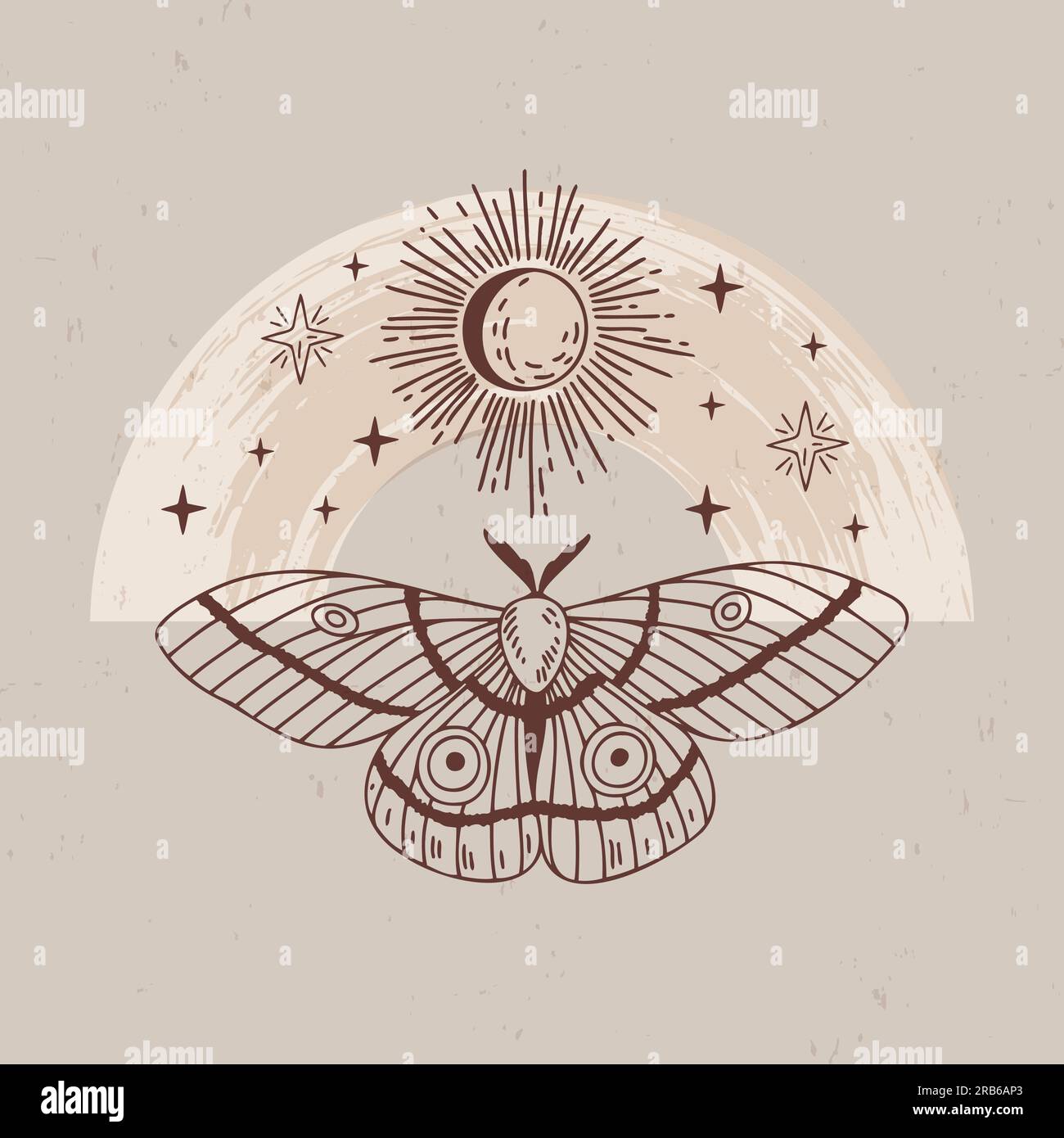 Mystical moth Stock Vector Images - Alamy