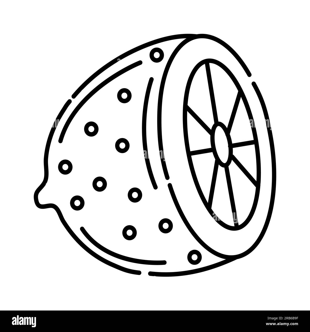 Lemon outline Black and White Stock Photos & Images - Alamy