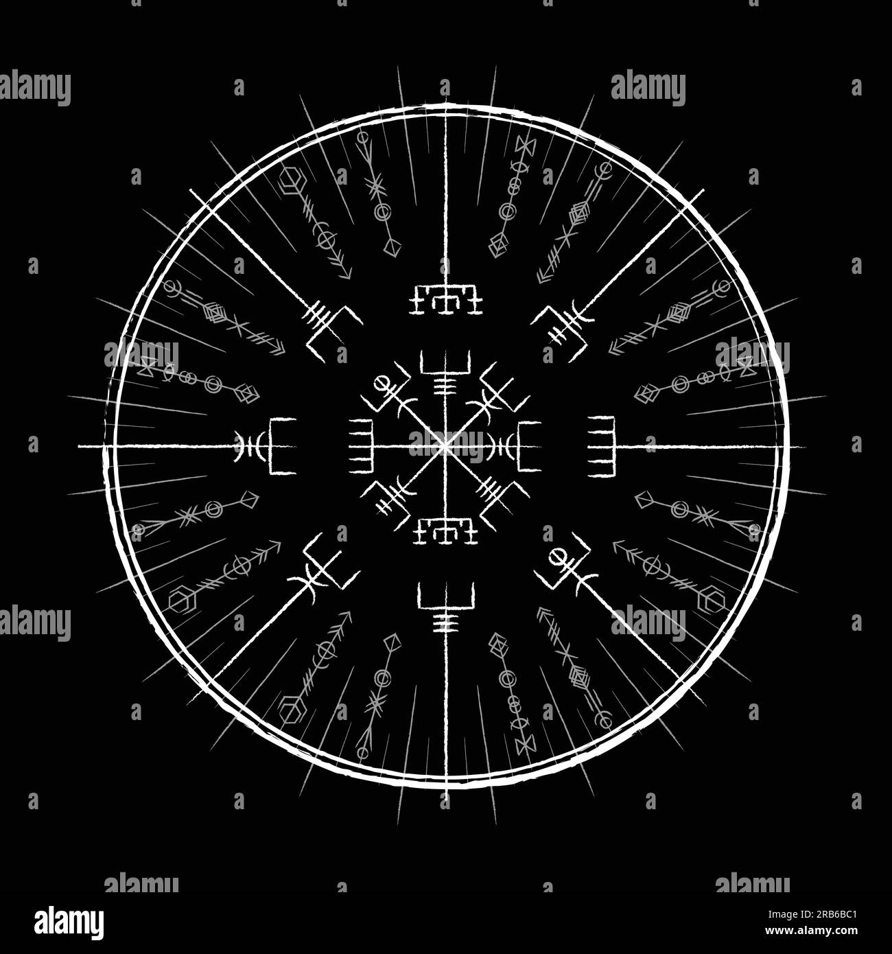 Vegvisir viking compass hi-res stock photography and images - Alamy