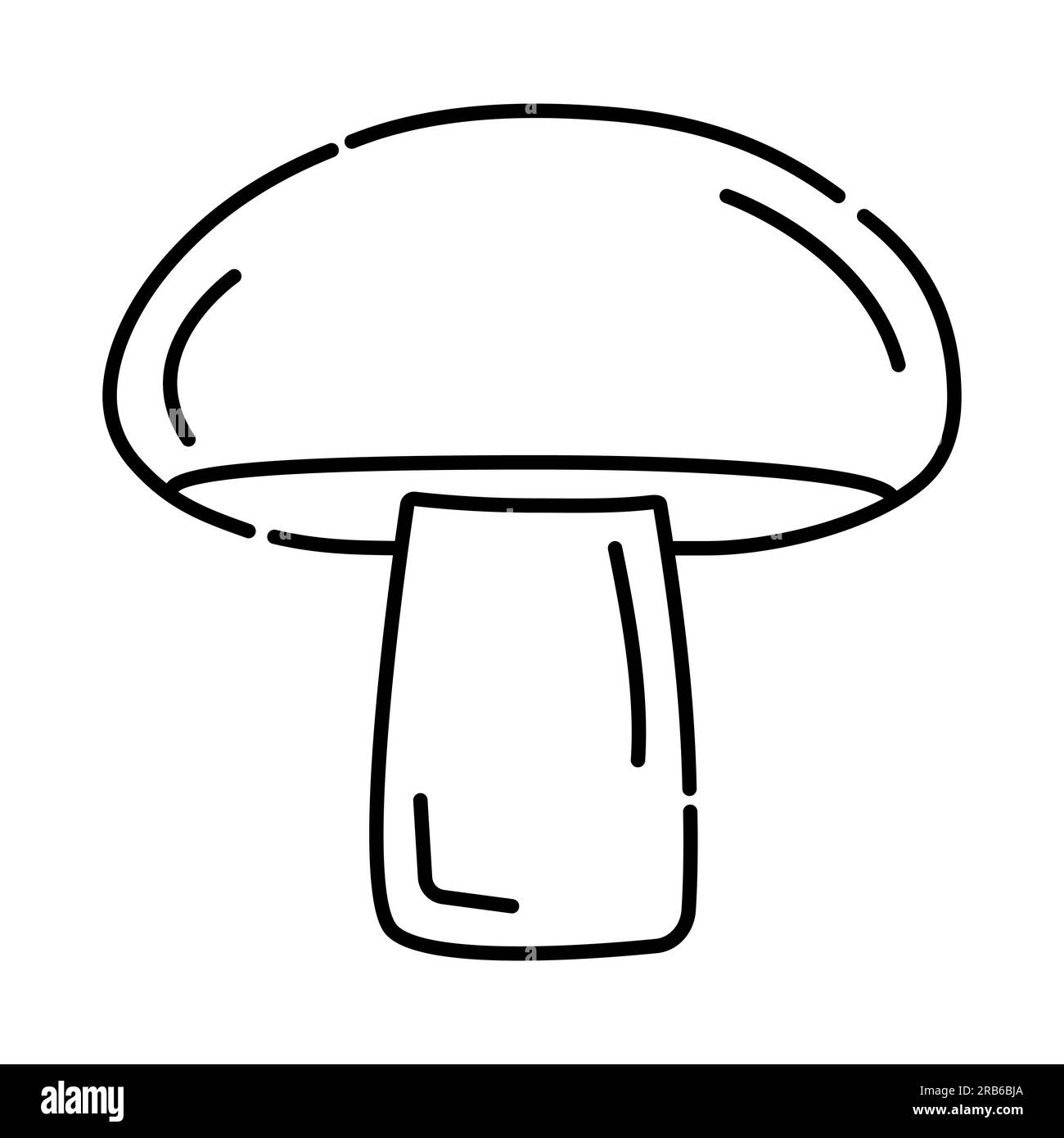 Mushroom flat Black and White Stock Photos & Images - Alamy