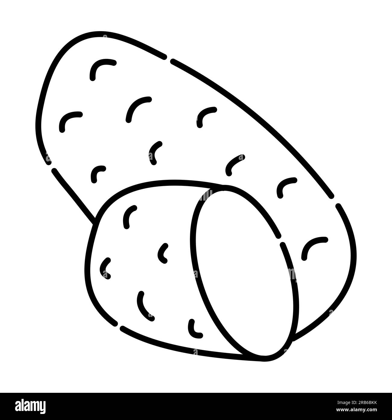 Plant potato vegetable line Stock Vector Images - Alamy