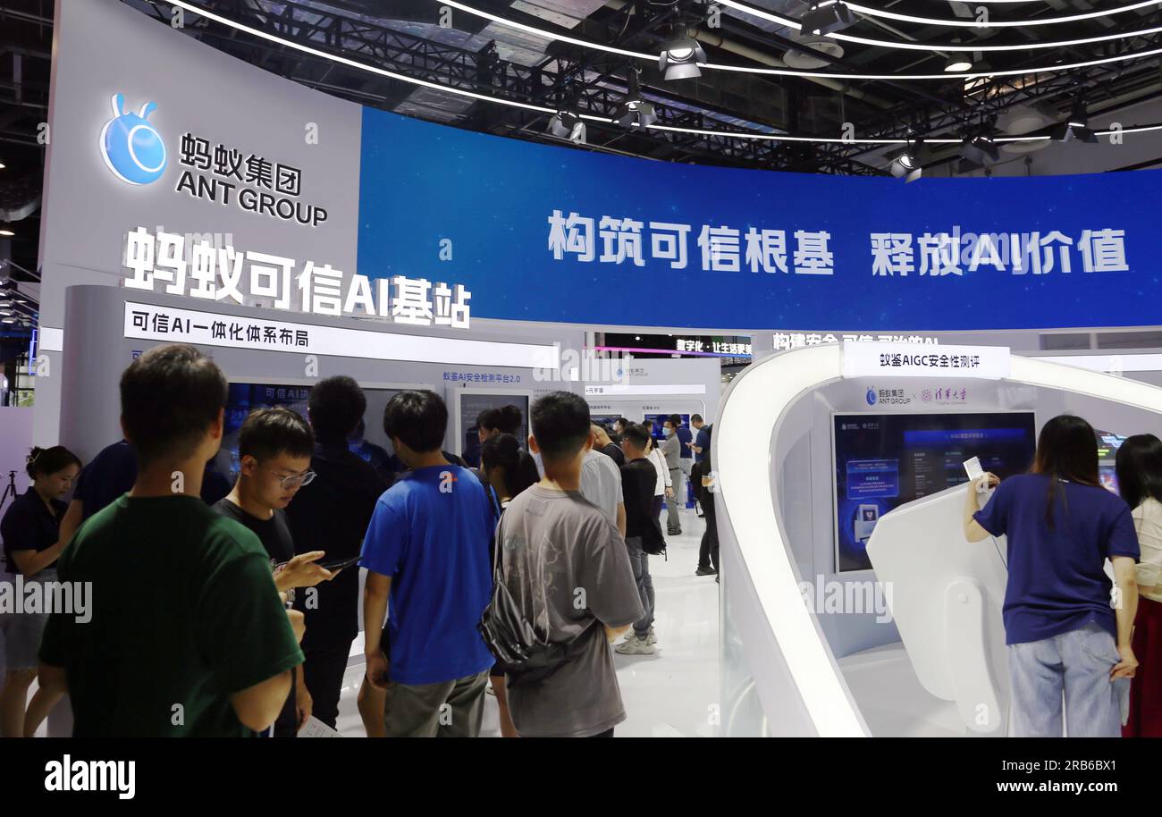 SHANGHAI, CHINA - JULY 7, 2023 - Ant Group exhibits at the 2023 World ...