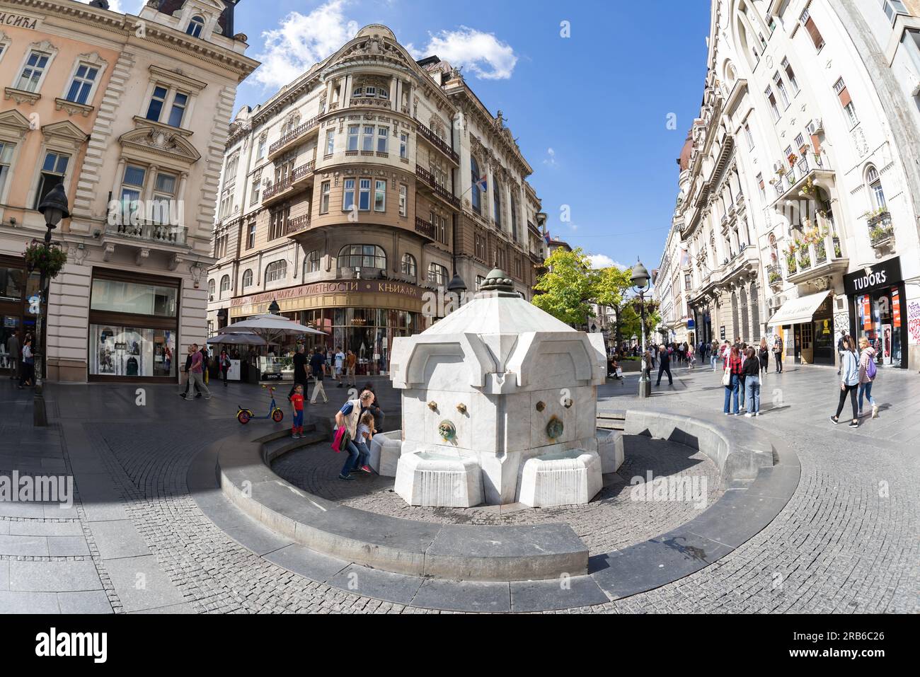 Belgrade, Serbia - September 11, 2019: Delijska Drinking Water Fountain ...