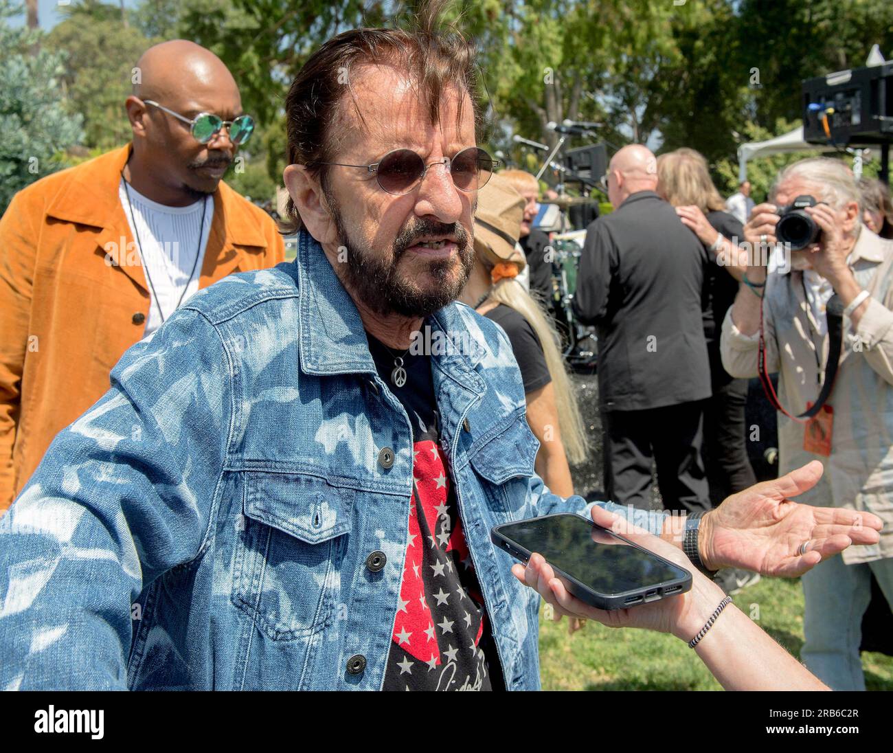 July 07, 2023 - Beverly Hills, California, USA - RINGO STARR walks the ...