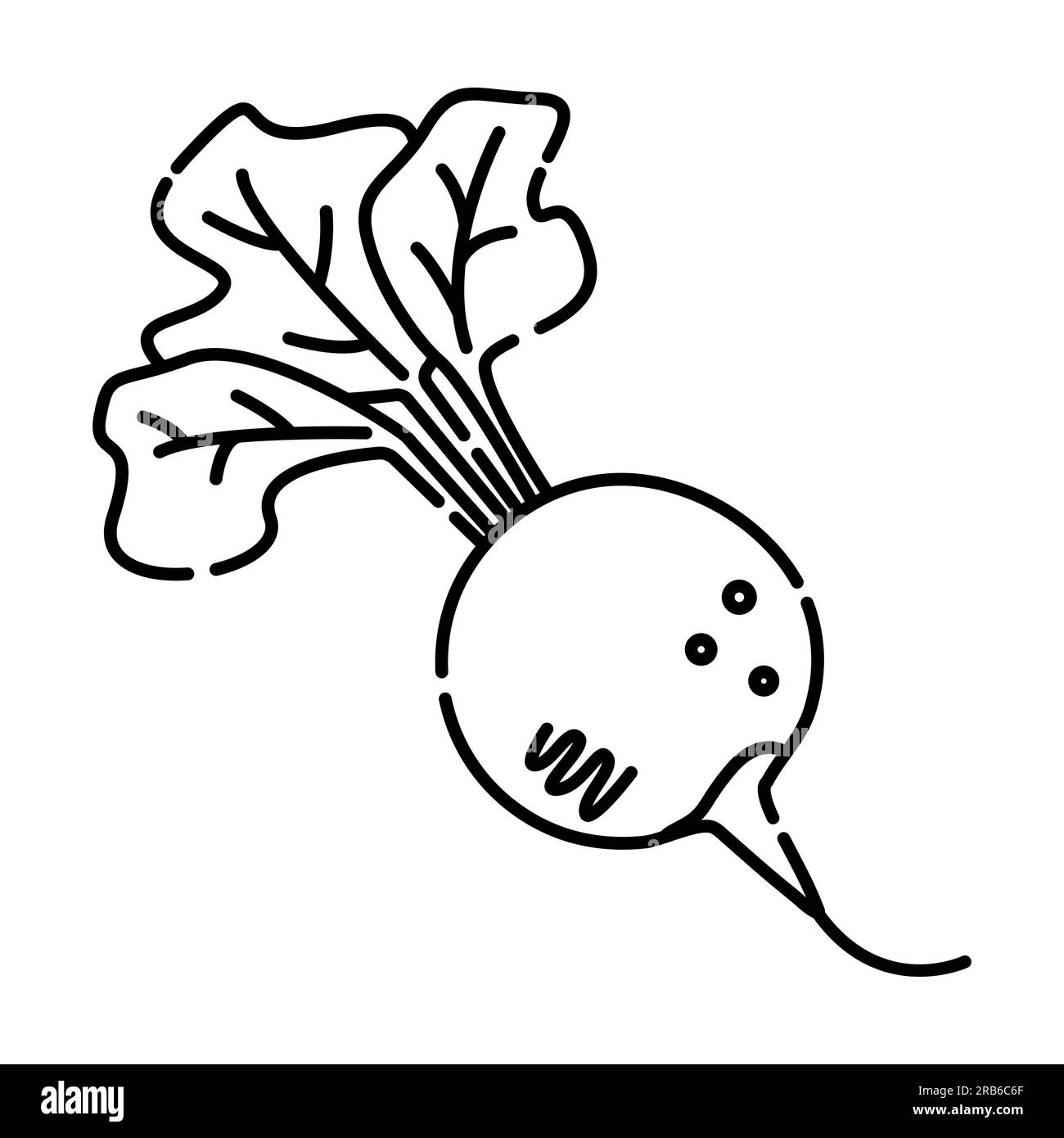 Radish Black And White Vector Line Icon Stock Vector Image And Art Alamy