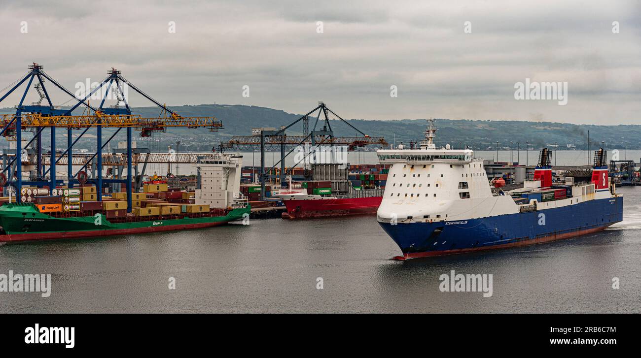 Belfast, Northern Ireland, UK. 7 June 2023. The Stena Line ferry Stena ...