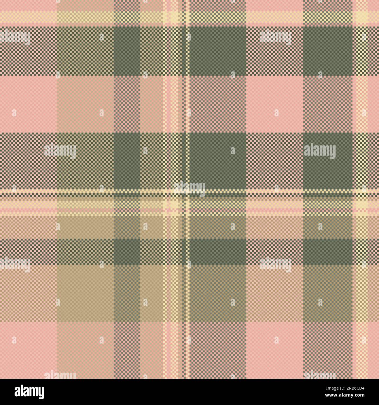 Vector seamless textile of plaid fabric tartan with a check pattern ...