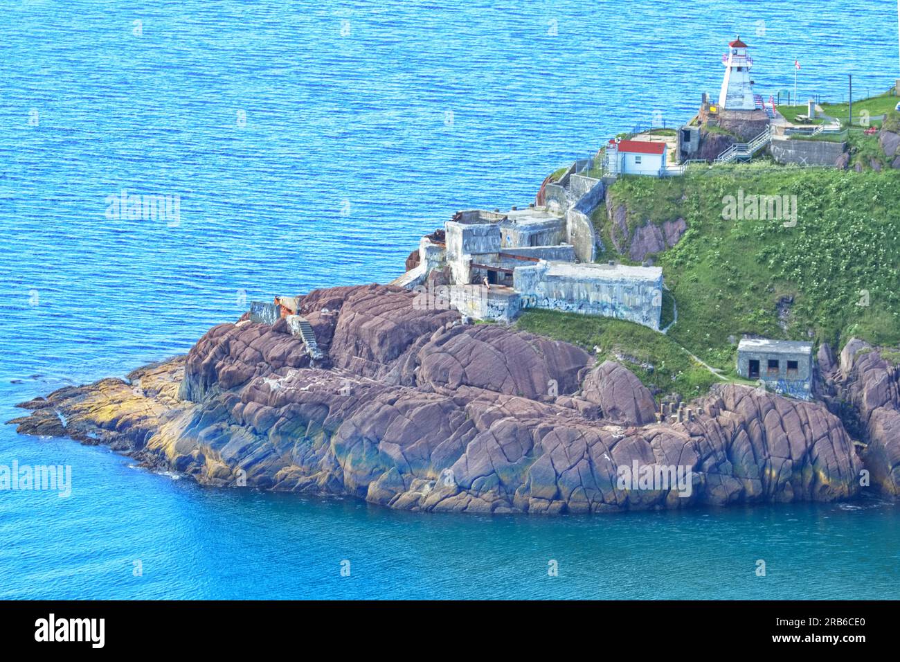 Scenic view of Fort Amherst from Signal Hill; St John's; Newfoundland ...