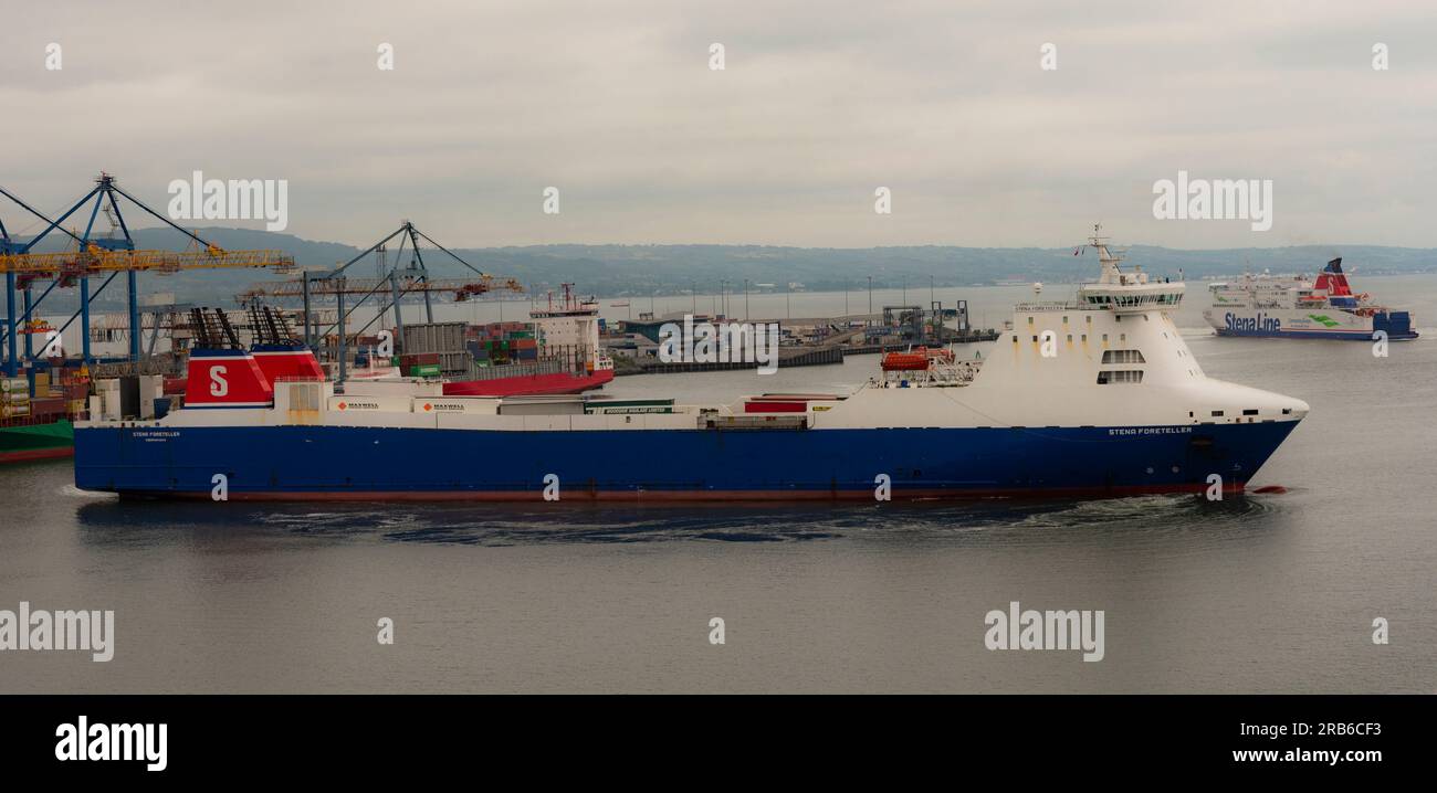 Belfast, Northern Ireland, UK. 7 June 2023. The Stena Line ferry Stena ...