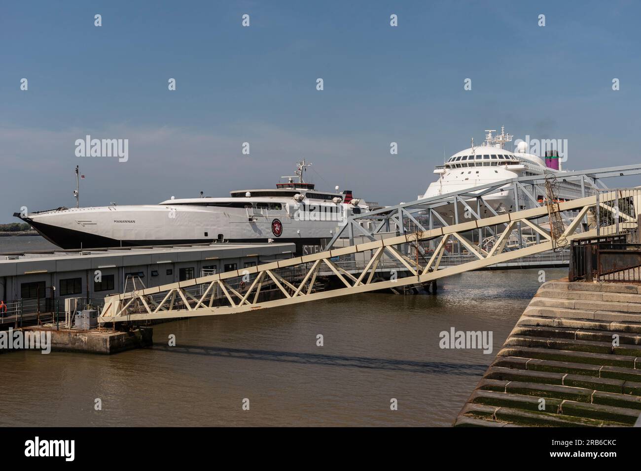 Liverpool, England, UK. 8 June 2023. Cruise ship terminal and the Isle ...