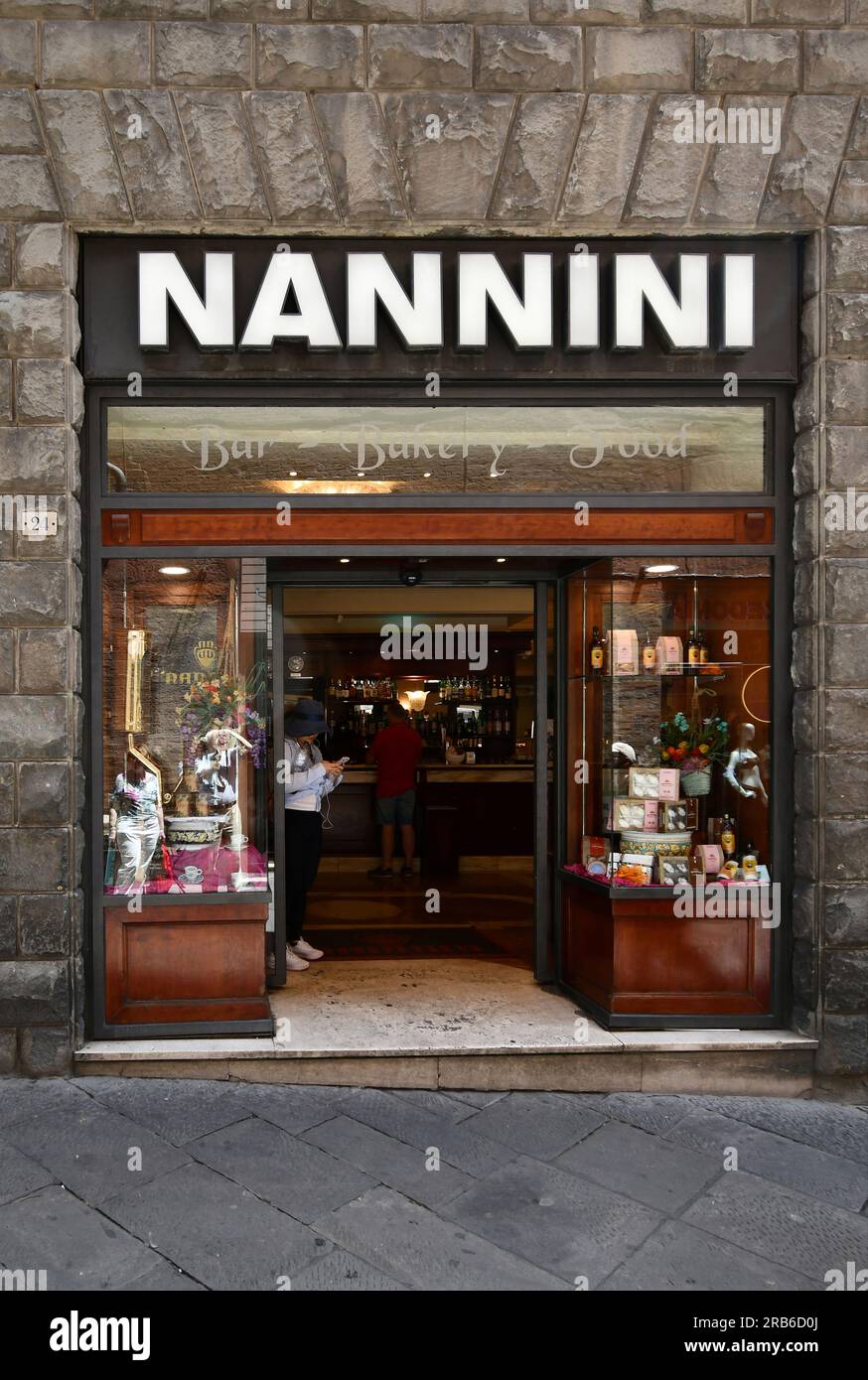 Coffee house and Patisserie Nannini on Via bandi di sopro in Siena ...