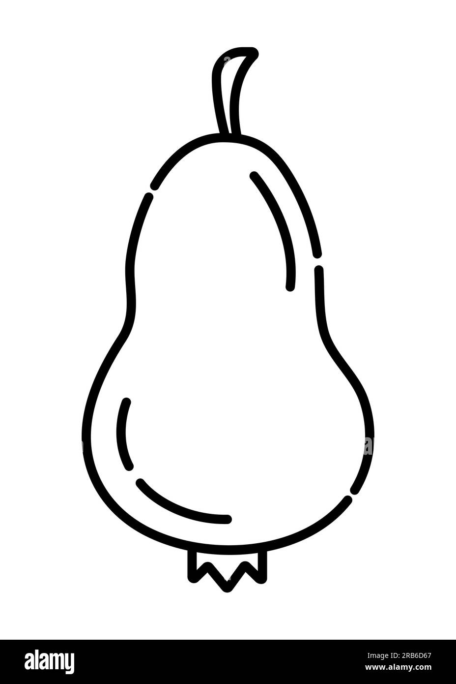 Pear black and white vector line icon Stock Vector Image & Art - Alamy