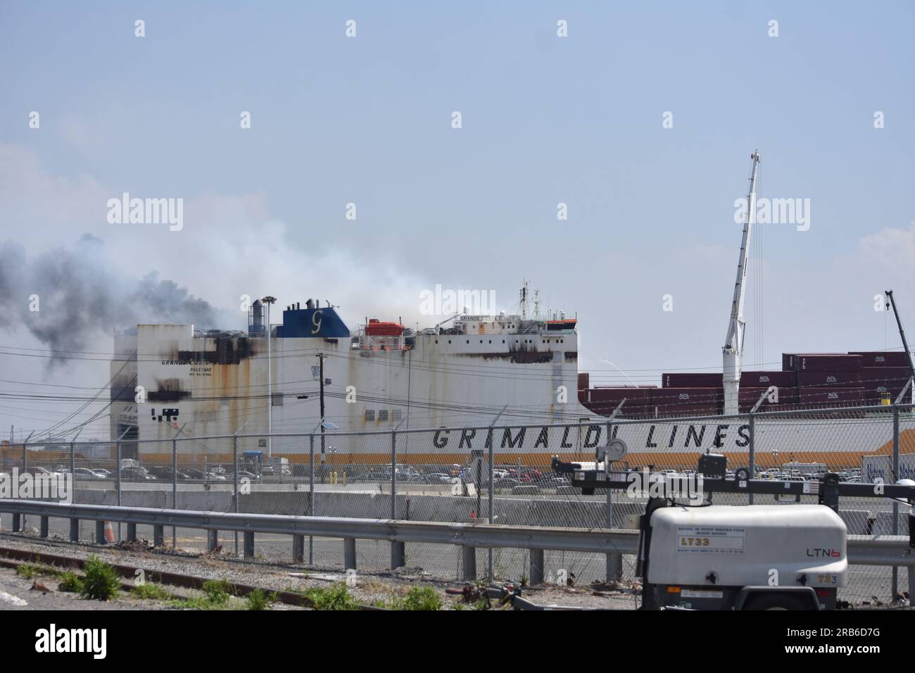 Newark, United States. 07th July, 2023. Heavy smoke proves as a ...