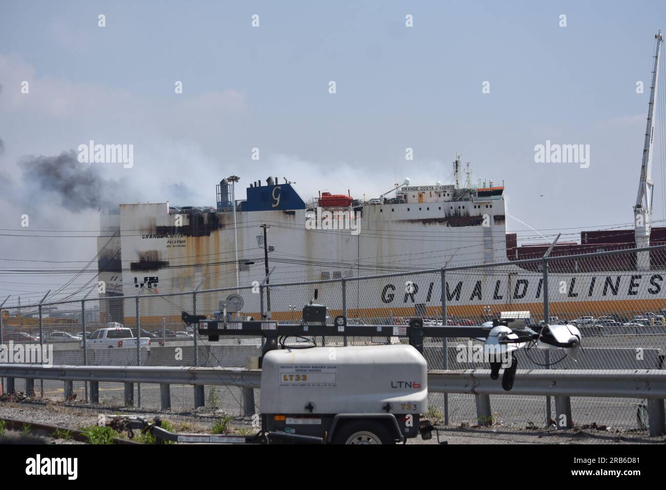 Newark, United States. 07th July, 2023. Heavy smoke proves as a ...