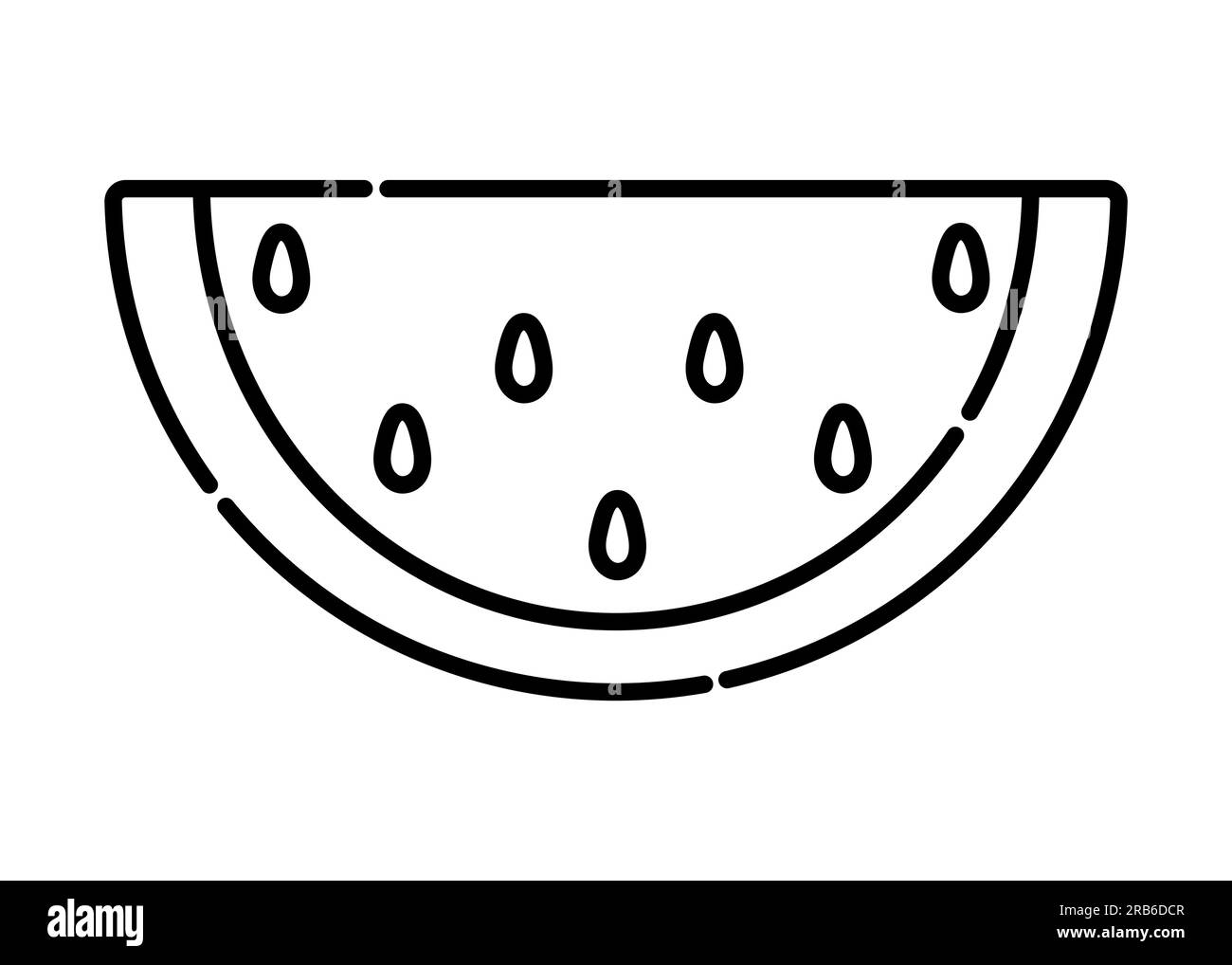 Summer watermelon fruit line Stock Vector Images - Alamy