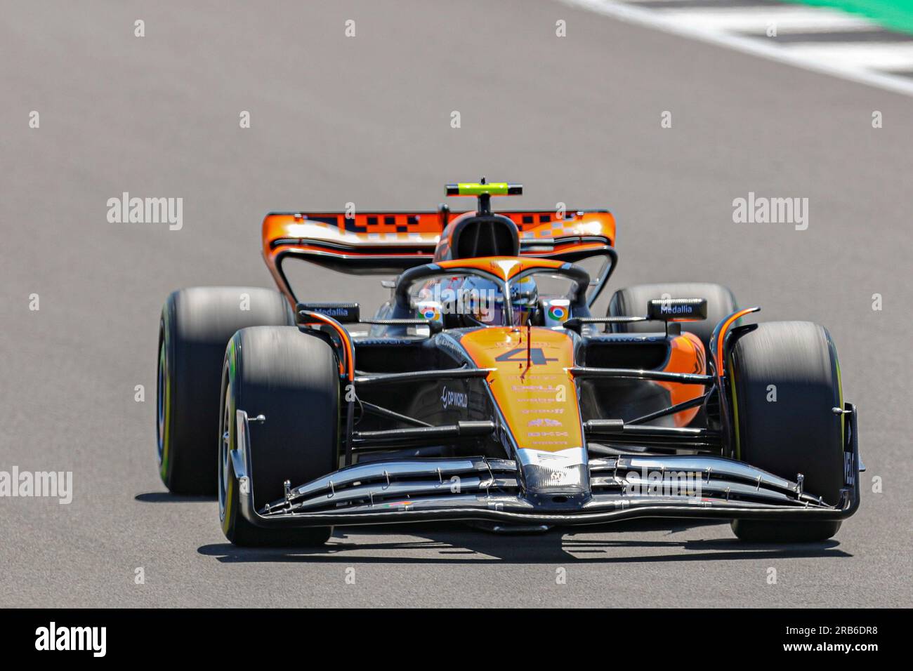 Silverstone, UK. 07th July, 2023. Lando Norris 4 (GBR), McLaren MCL60 ...