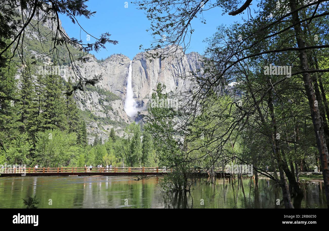 The bridge on Merced River, California Stock Photo - Alamy