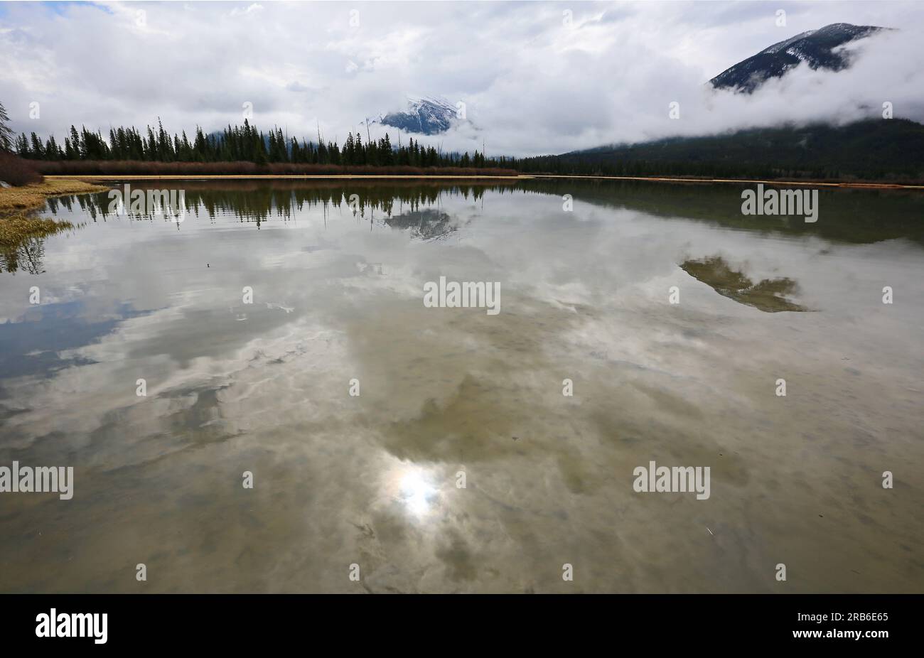 The light on Vermilion Lake - Canada Stock Photo - Alamy