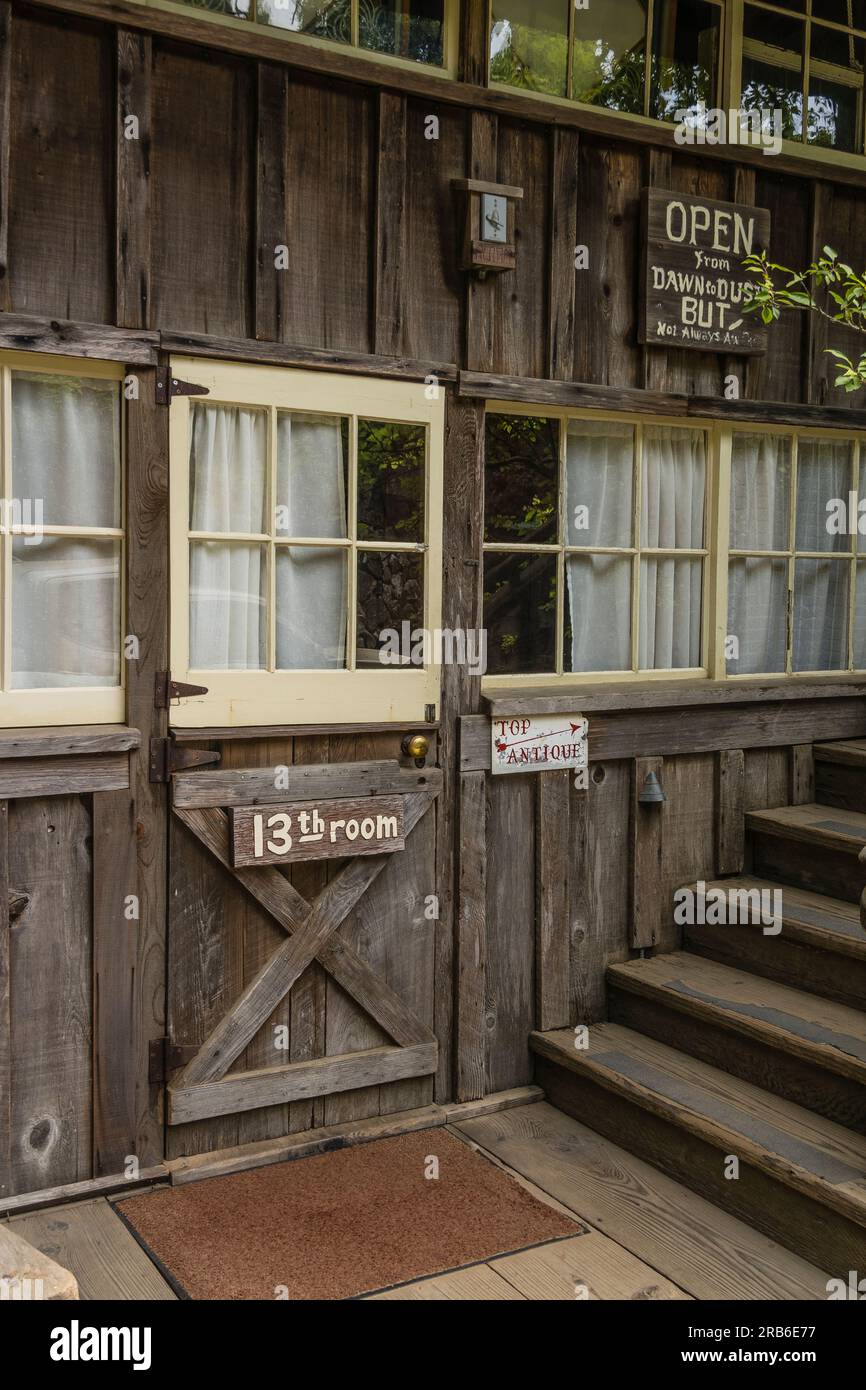 Historical rustic cabins at Deetjen's Big Sur Inn on highway 1 in Big ...