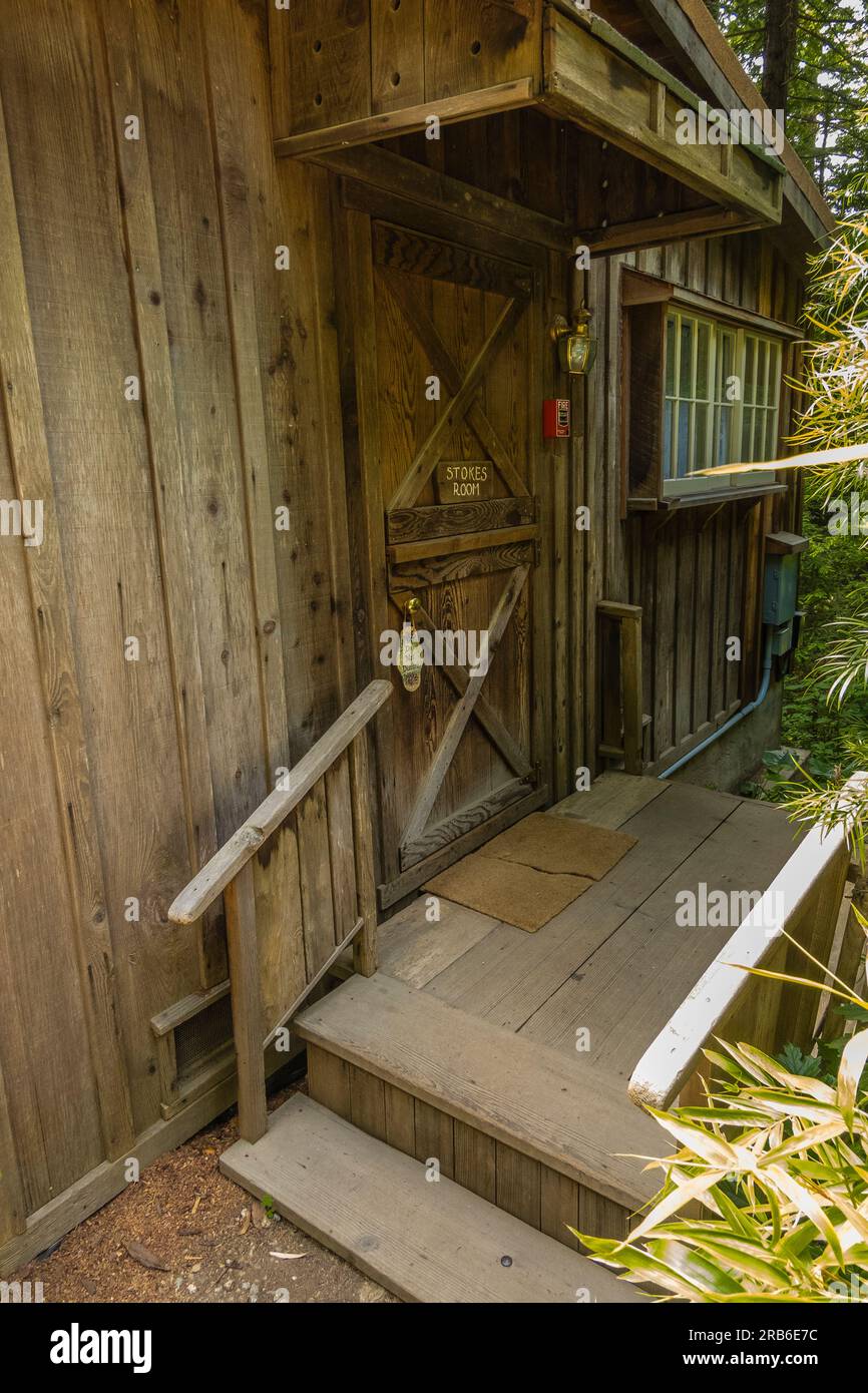 Historical rustic cabins at Deetjen's Big Sur Inn on highway 1 in Big ...
