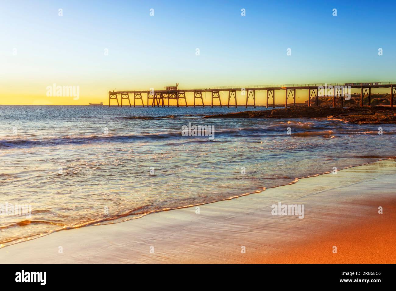 Catherine hill bay Middle camp beach historic jetty at sunrise from ...
