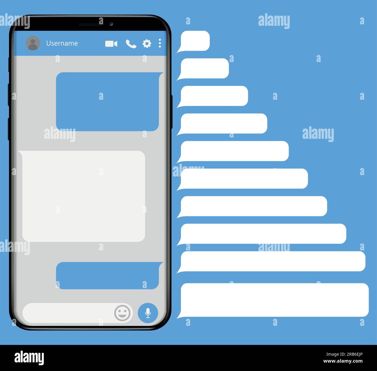 Smartphone With Messaging Sms App Messenger Window Chating And